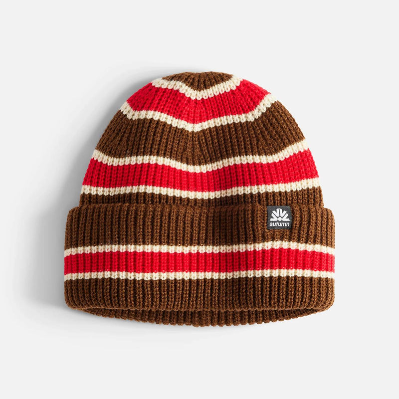 Autumn Slacker Beanie – Three-Color Stripe | Ridge & River