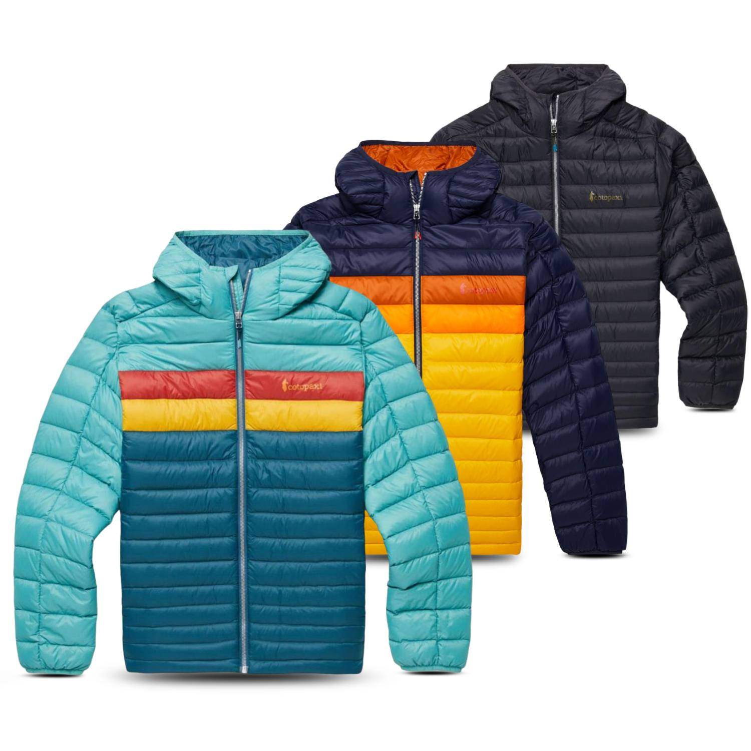 Cotopaxi Fuego Hooded Down Jacket Men's Retro Striped Down Jacket | Ridge & River